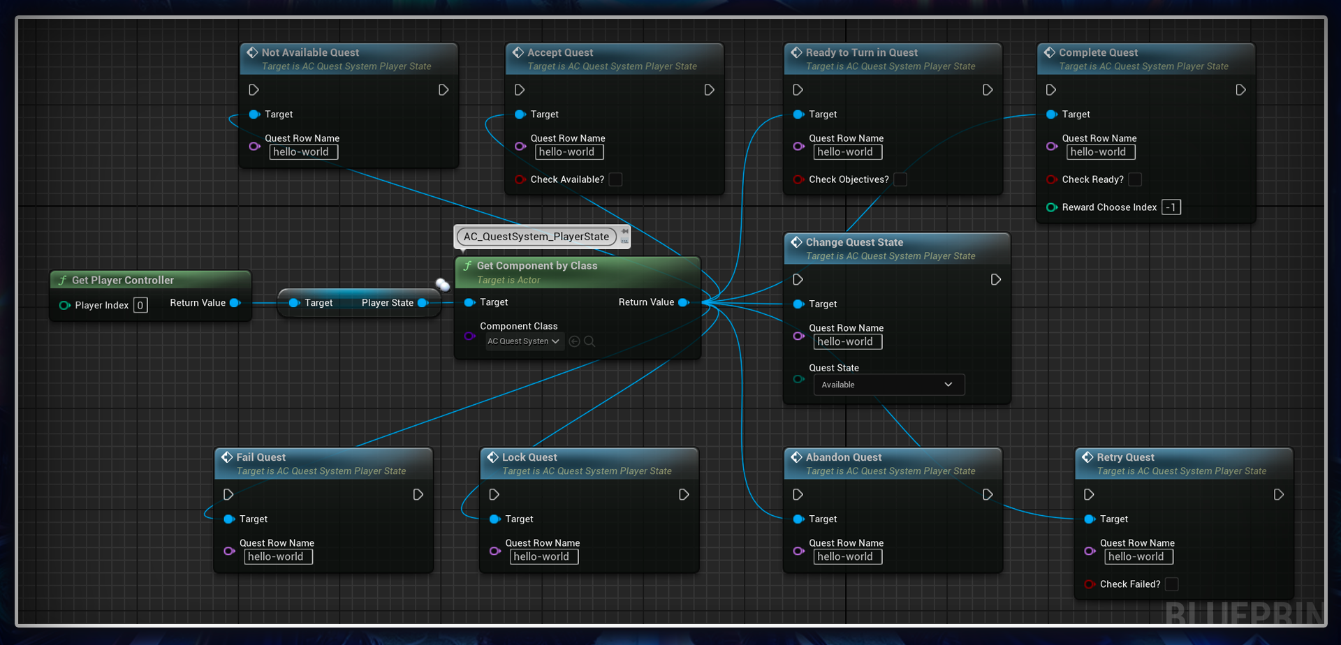 Working in Blueprint (UE5 Quest System)